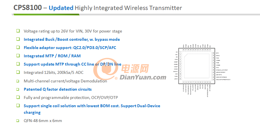 易冲定频调压15W发射方案CPS8100-电源网