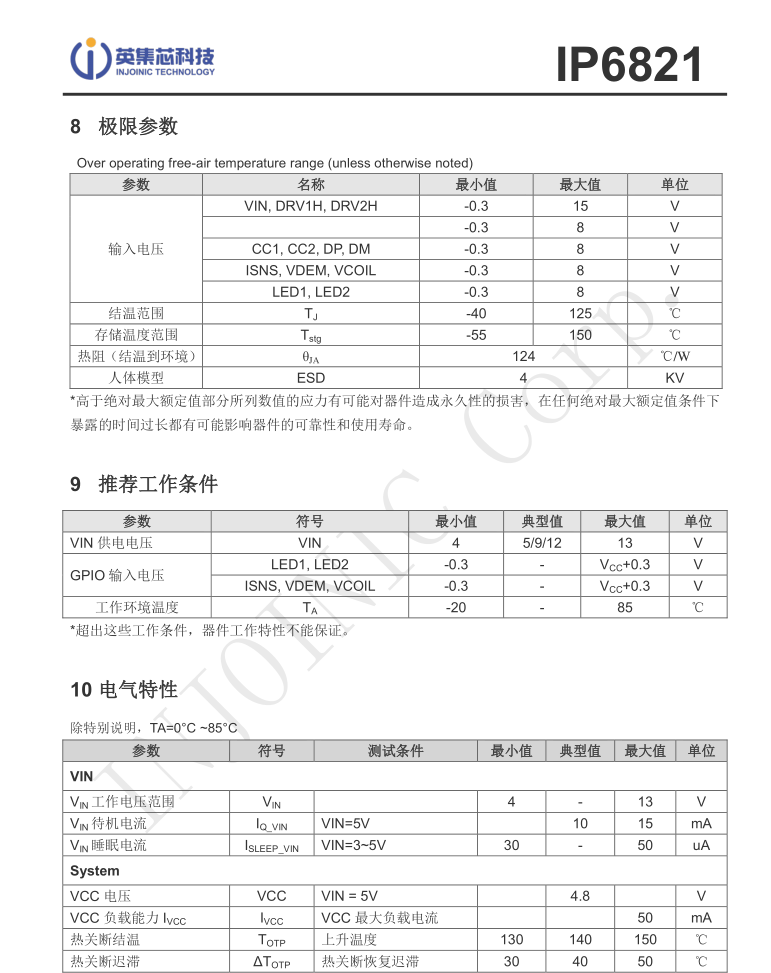 IP6821-15W无线充方案 SOP16封装 QI标准可升级-电源网