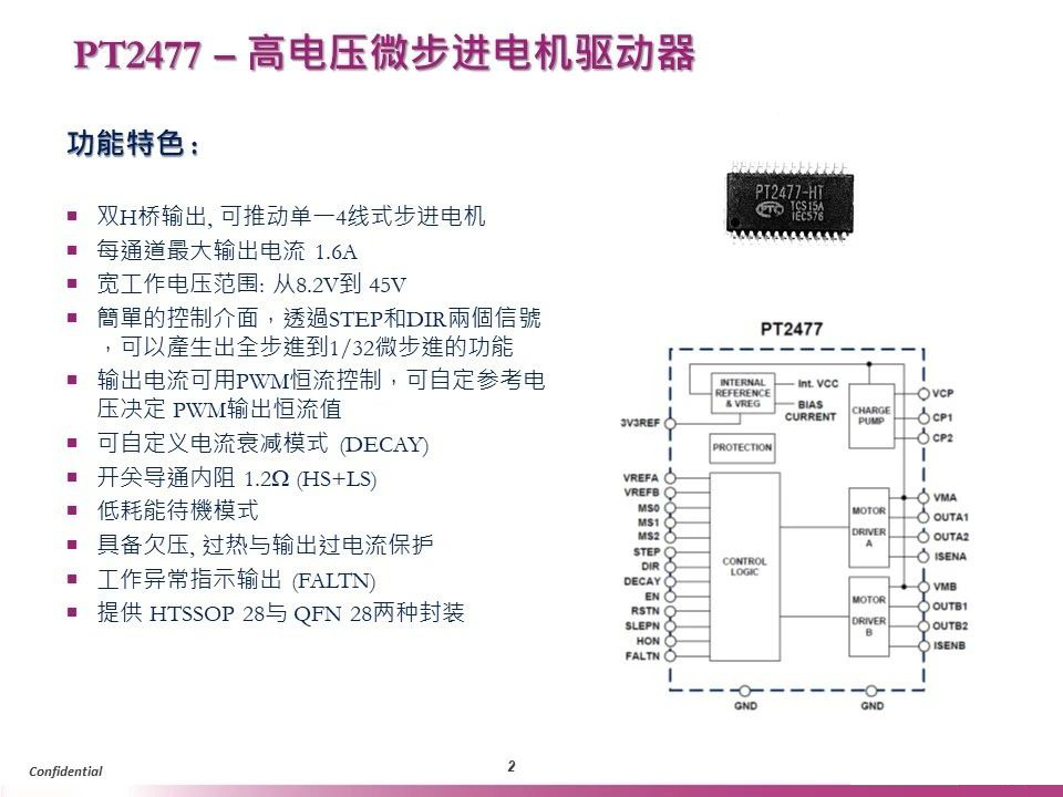 PT2477-高电压微步进电机驱动器-电源网