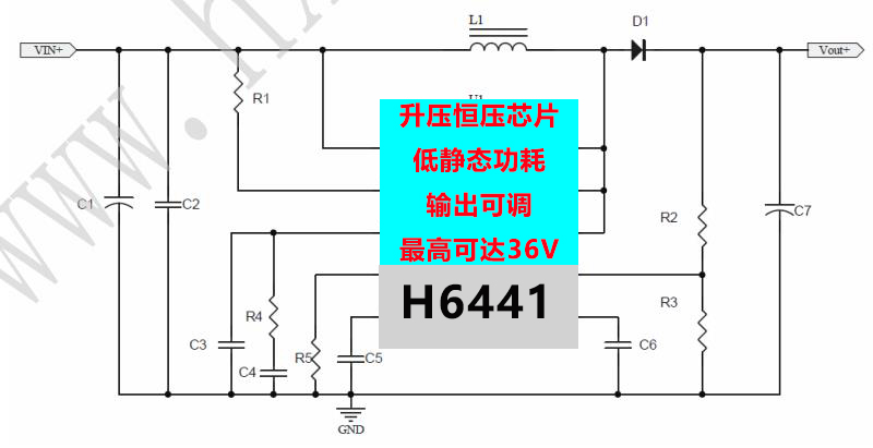 dcdc升压恒压IC芯片 H6441传感器DC9V升12V稳压芯片方案设计-电源网
