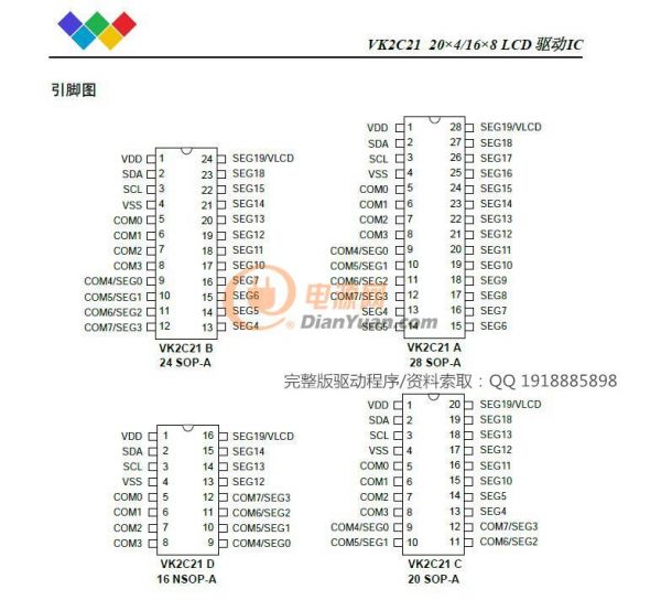 VK2C21/VK2C22/VK2C23系列可兼容替代HT16C21/HT16C22/HT16C23/ I2C接口降低IC耗电，适用于家电 ...