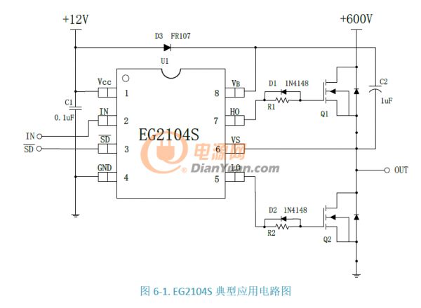 高压MOS驱动EG2104完美代替IR2104-电源网技术论坛-电源网