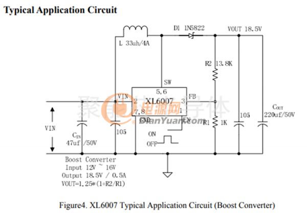 XL6007E1 -400KHz 60V 2A开关电流升压/降压 升压/反相 DC/DC转换器-电源网技术论坛-电源网
